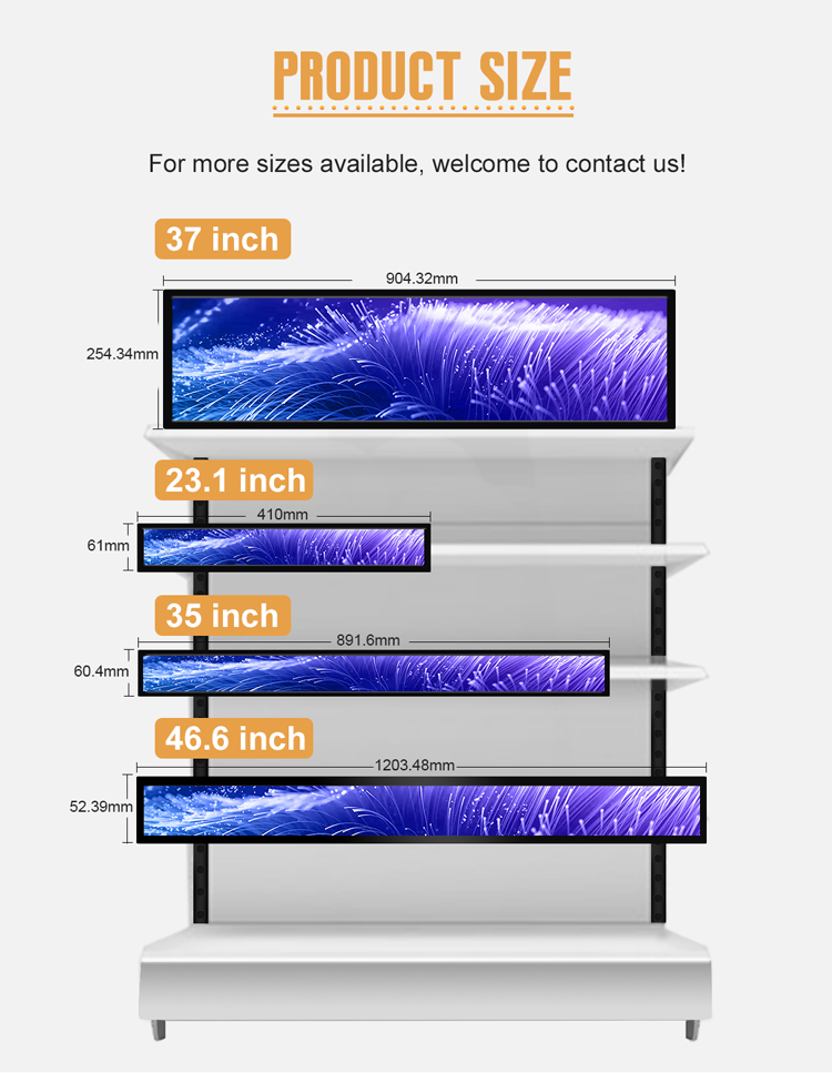 Model Number:MWE663 High Brightness Stretch Bar LCD Display For ...