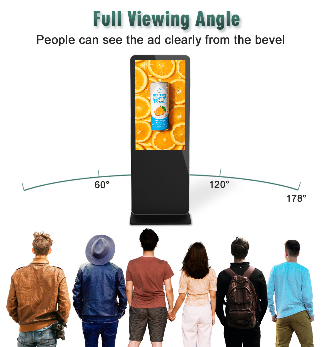 Samsung IPhone & IPad Style Stand Alone Digital Signage LCD Advertising ...