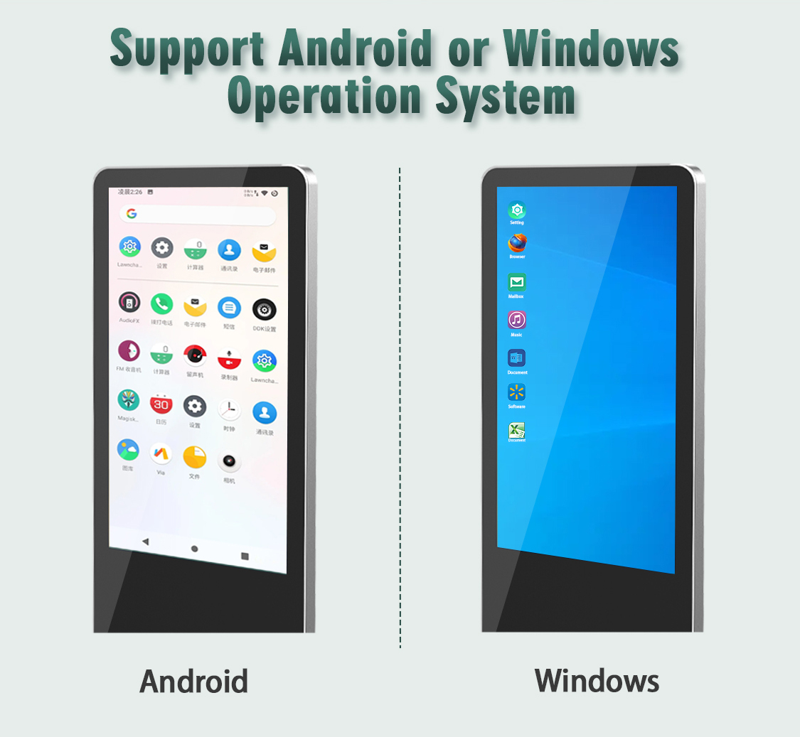 Samsung IPhone & IPad Style Stand Alone Digital Signage LCD Advertising ...