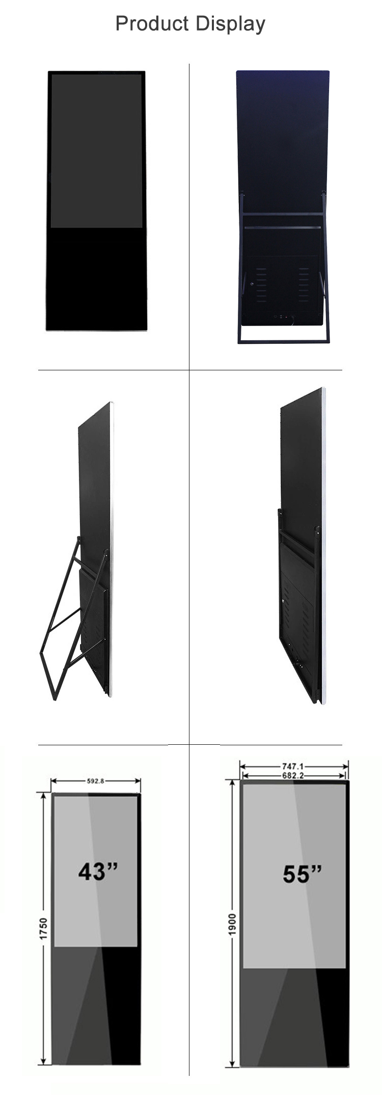 Model Number: MWE956 Stand Alone LCD Digital Signage For Advertising ...